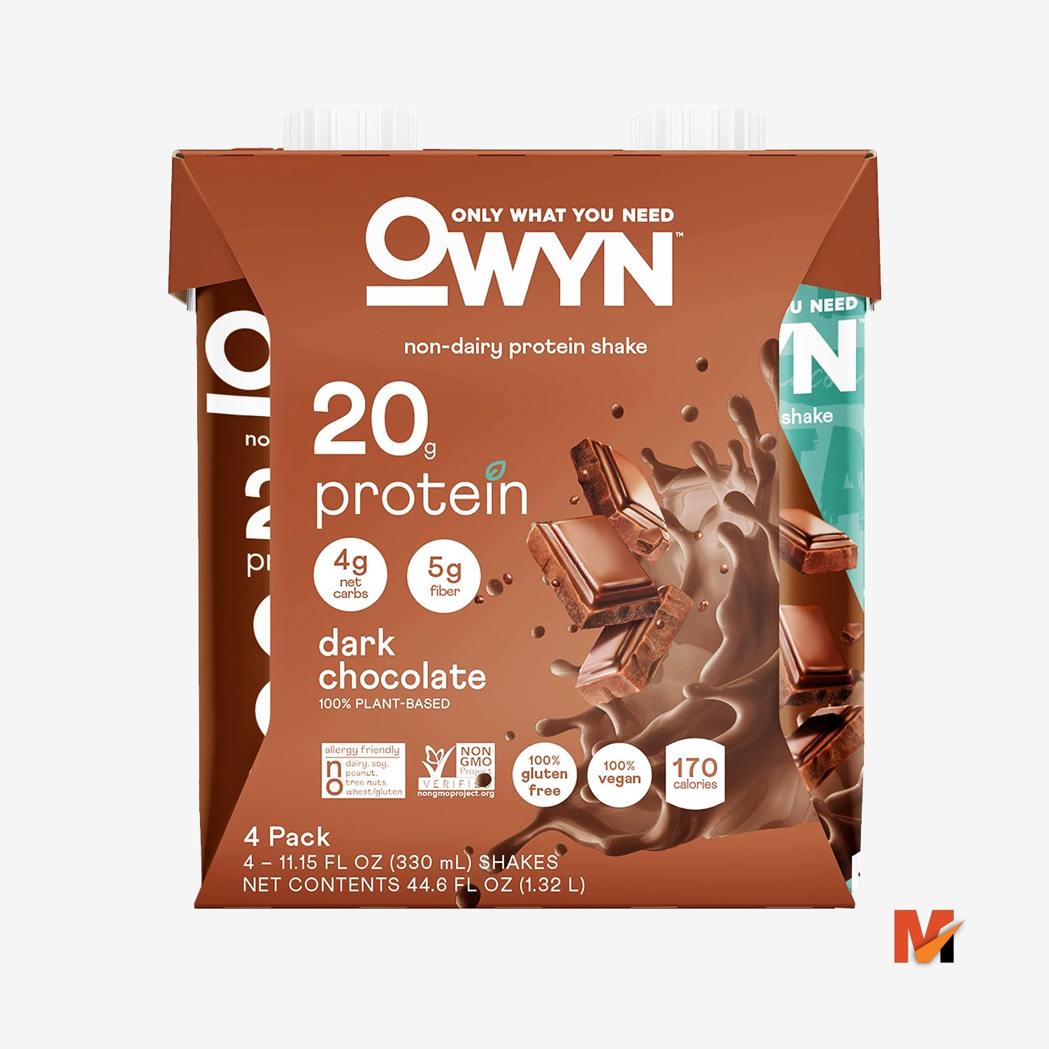 Owyn Protein Plant-Based Shake Dark Chocolate 4 Shakes 12 fl oz 355 ml - Martforall